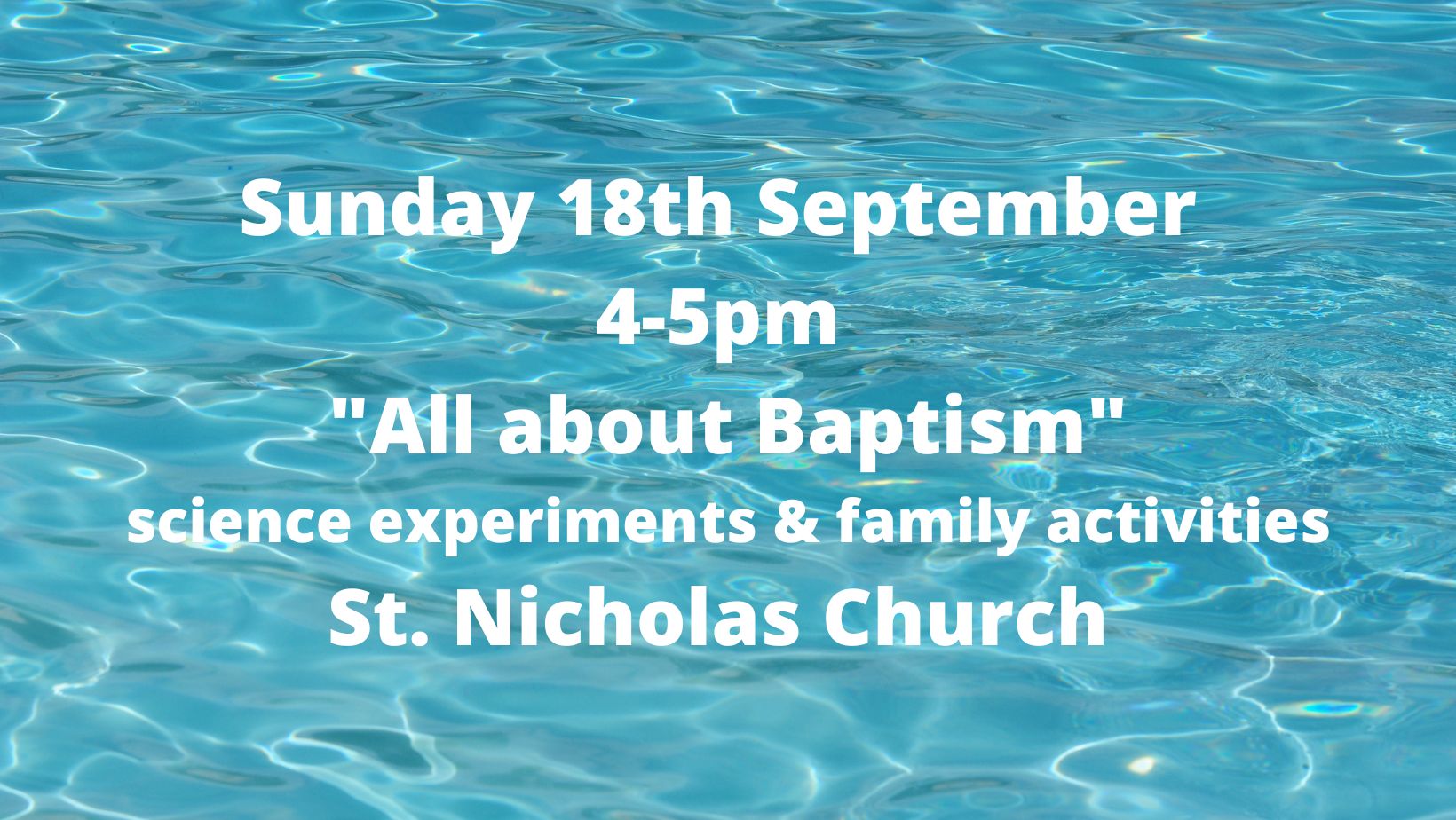 Sunday-18th-September-4-5pm-All-about-Baptism-science-experiments ...